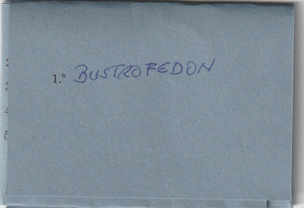 Bustrófedon o Bustrofedón – Se me ha caído el diccionario